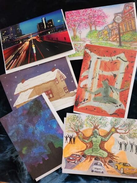 Detroit six-pack cards - Mint Artists Guild