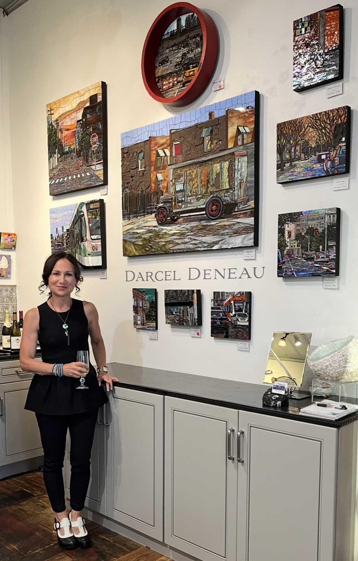 Painting with glass and getting past artists' block: Artist Darcel ...